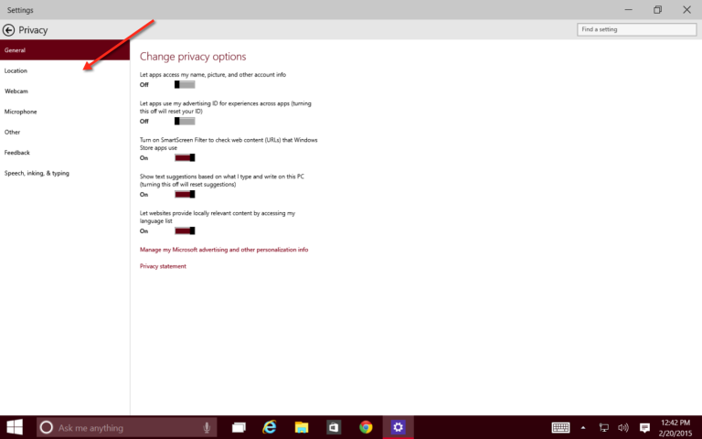 Windows 10 Tutorials 11 – Privacy Settings