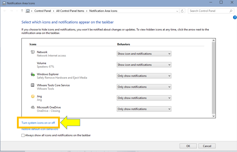 Windows 10 Tutorials 72 - Turn System Tray Icons On or Off