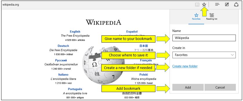 How to Bookmark a Website in Microsoft Edge? - WindowsChimp