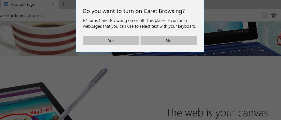Windows 10 Tutorials 94 – How to use Microsoft Edge Caret Browsing