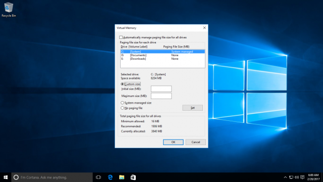 Windows 10 Tutorial: Change The Virtual Memory Size - WindowsChimp