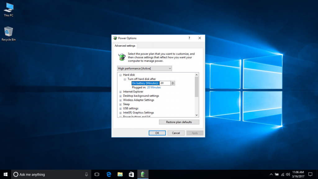 Windows 10 Tutorial Turn Off Hard Disk After Idle WindowsChimp windows-10-tutorial-turn-off-hard-disk-after-idle-windowschimp
