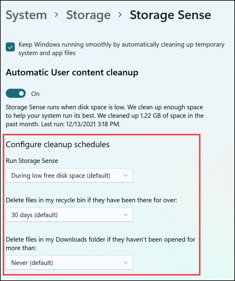 Windows Storage Sense: How to optimize PC using it?