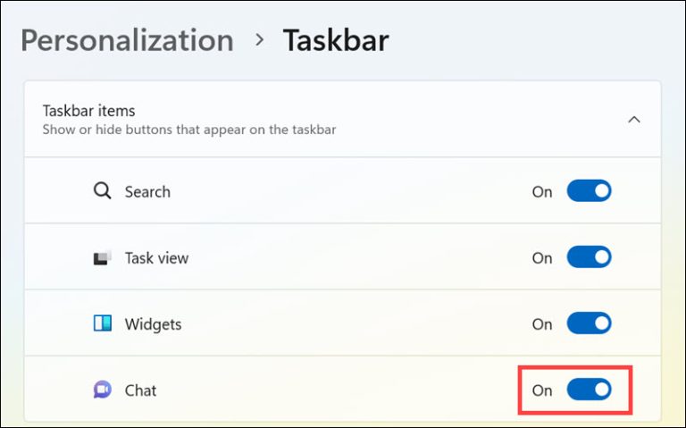 How to Remove Chat From Taskbar in Windows 11 - WindowsChimp