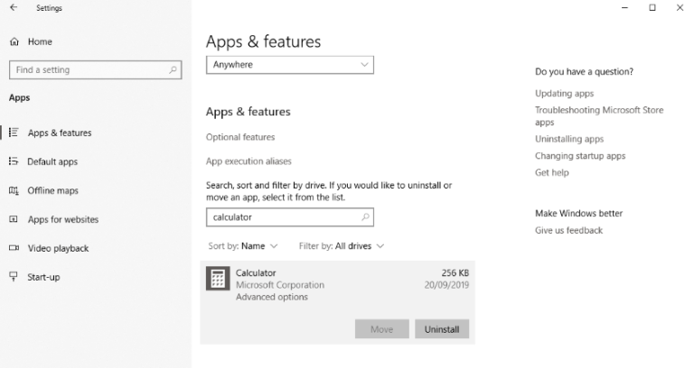 Fix Windows Calculator Not Working - WindowsChimp